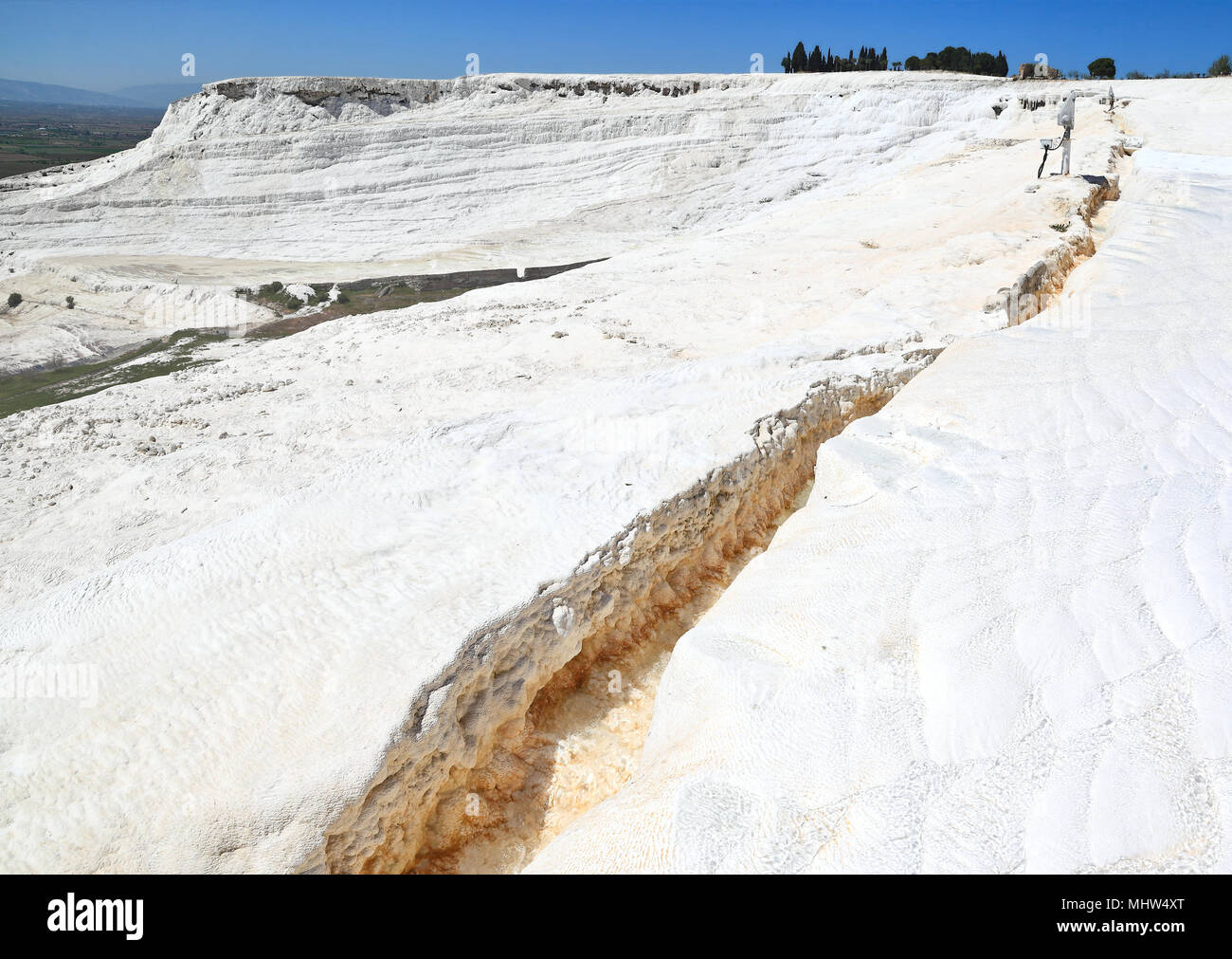 Pamukkale - Calcium deposits from natural thermal springs, Turkey Stock ...