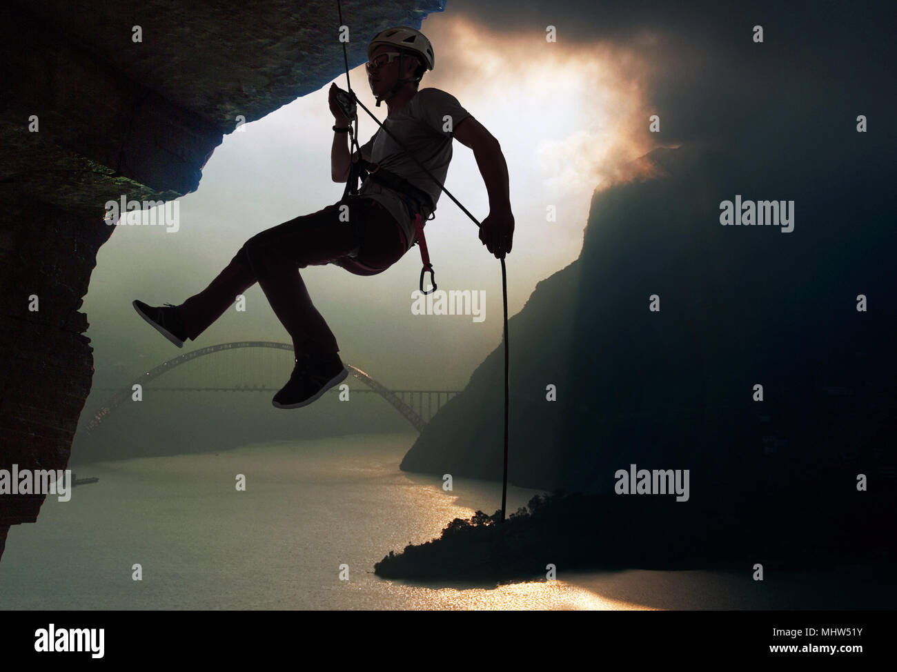 Middle aged man on bridge hi-res stock photography and images - Alamy