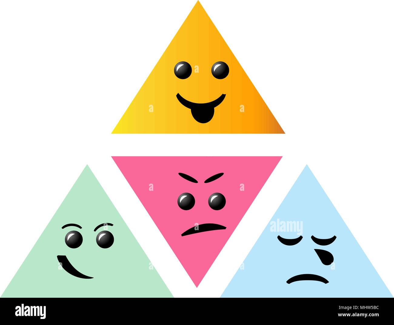 Set Smiley icon. Creative cartoon style smiles with different em Stock ...