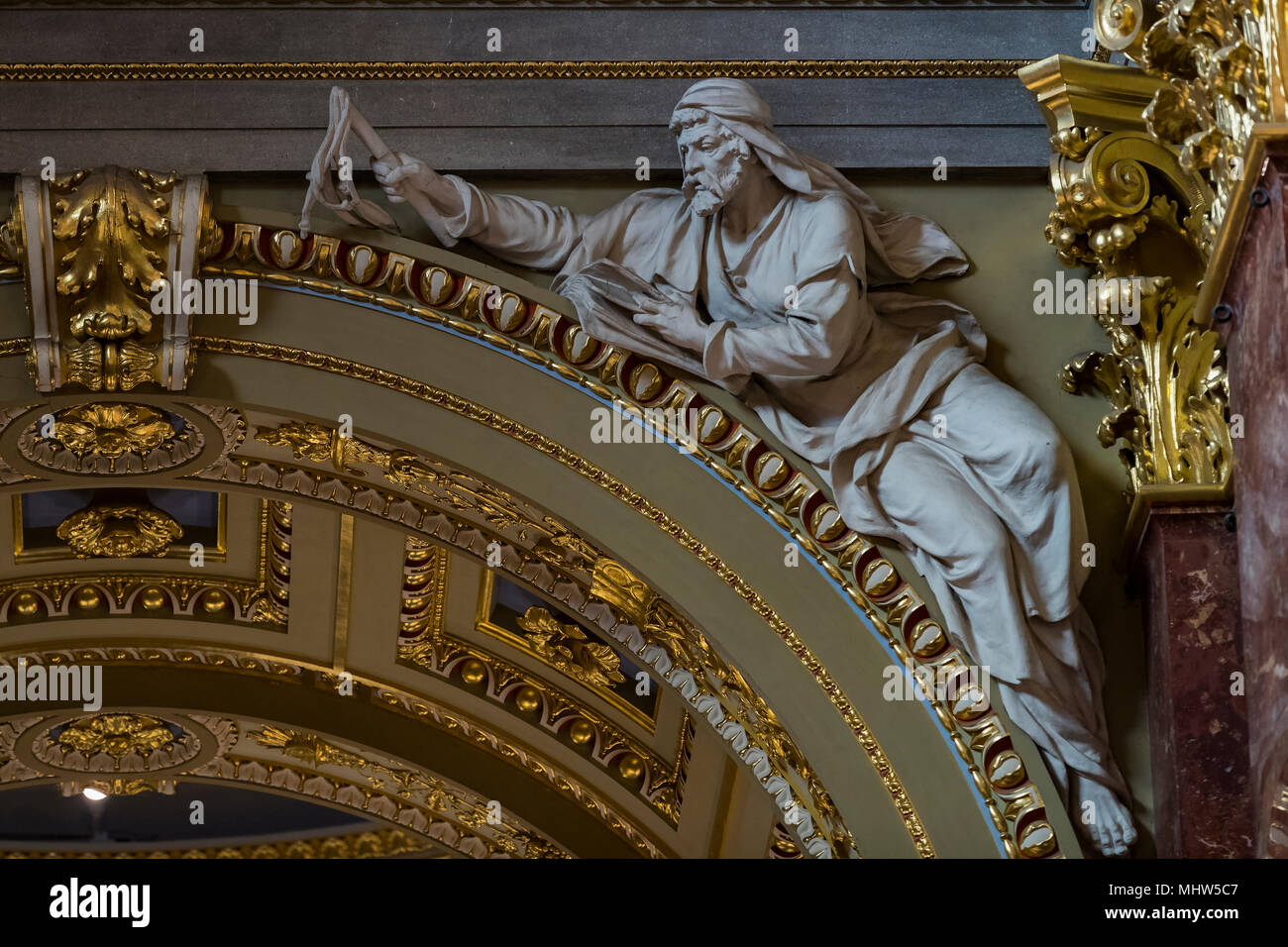 Interior in the Basilica of St. Istvan in honor of St. Istvan Day Stock ...