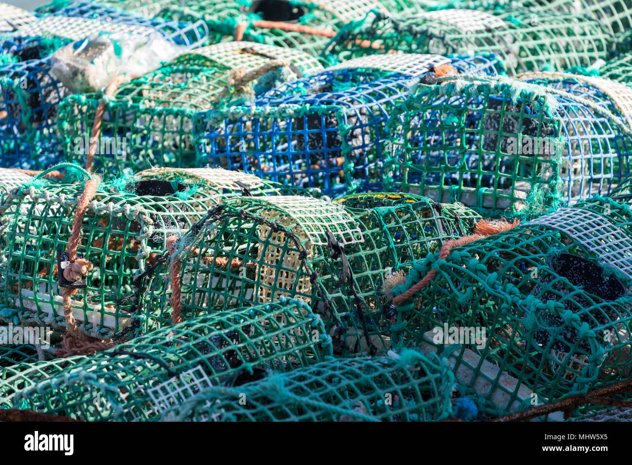 Crayfish cages on a fishing vessel Stock Photo - Alamy