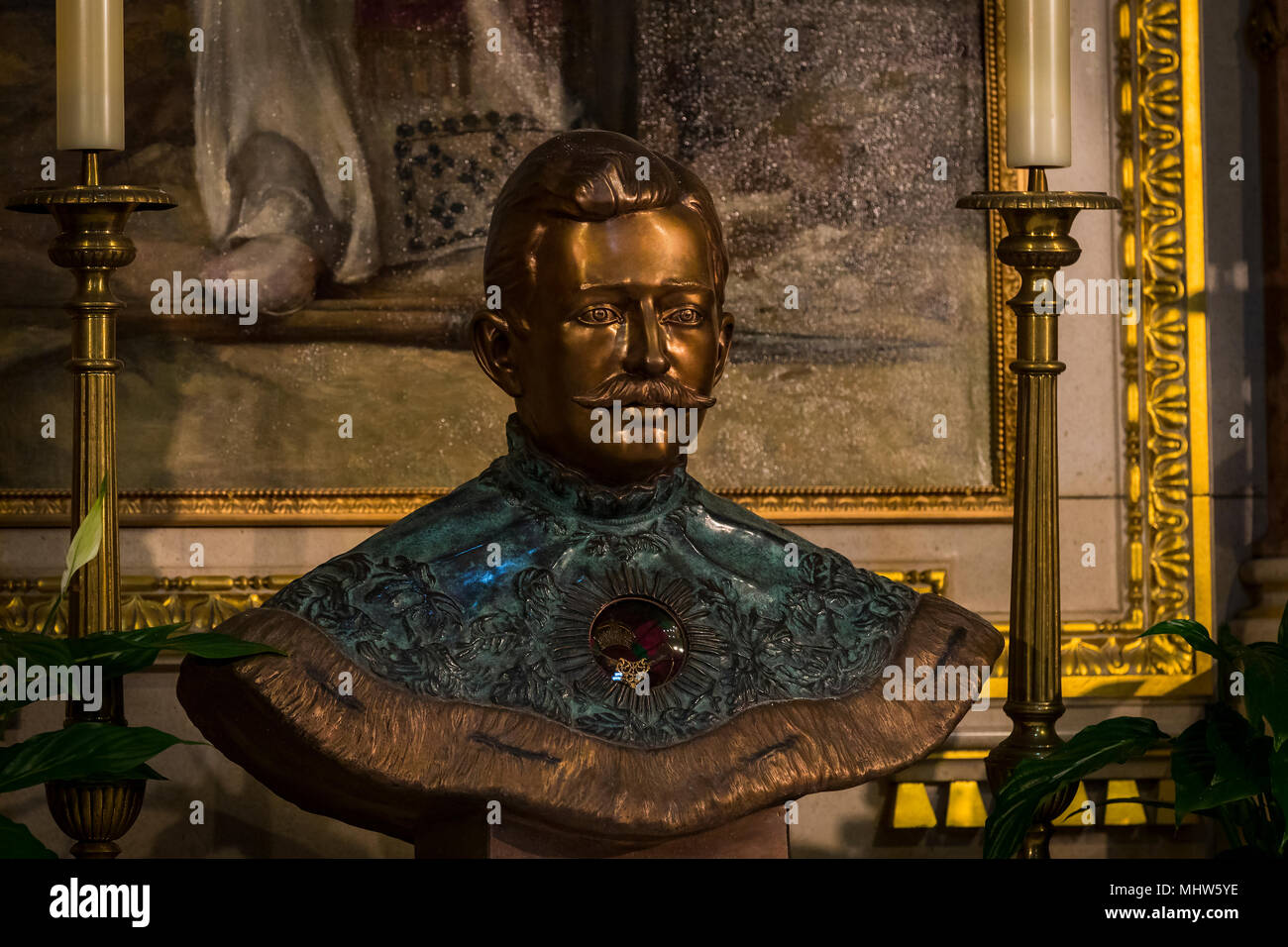 Interior in the Basilica of St. Istvan in honor of St. Istvan Day Stock ...