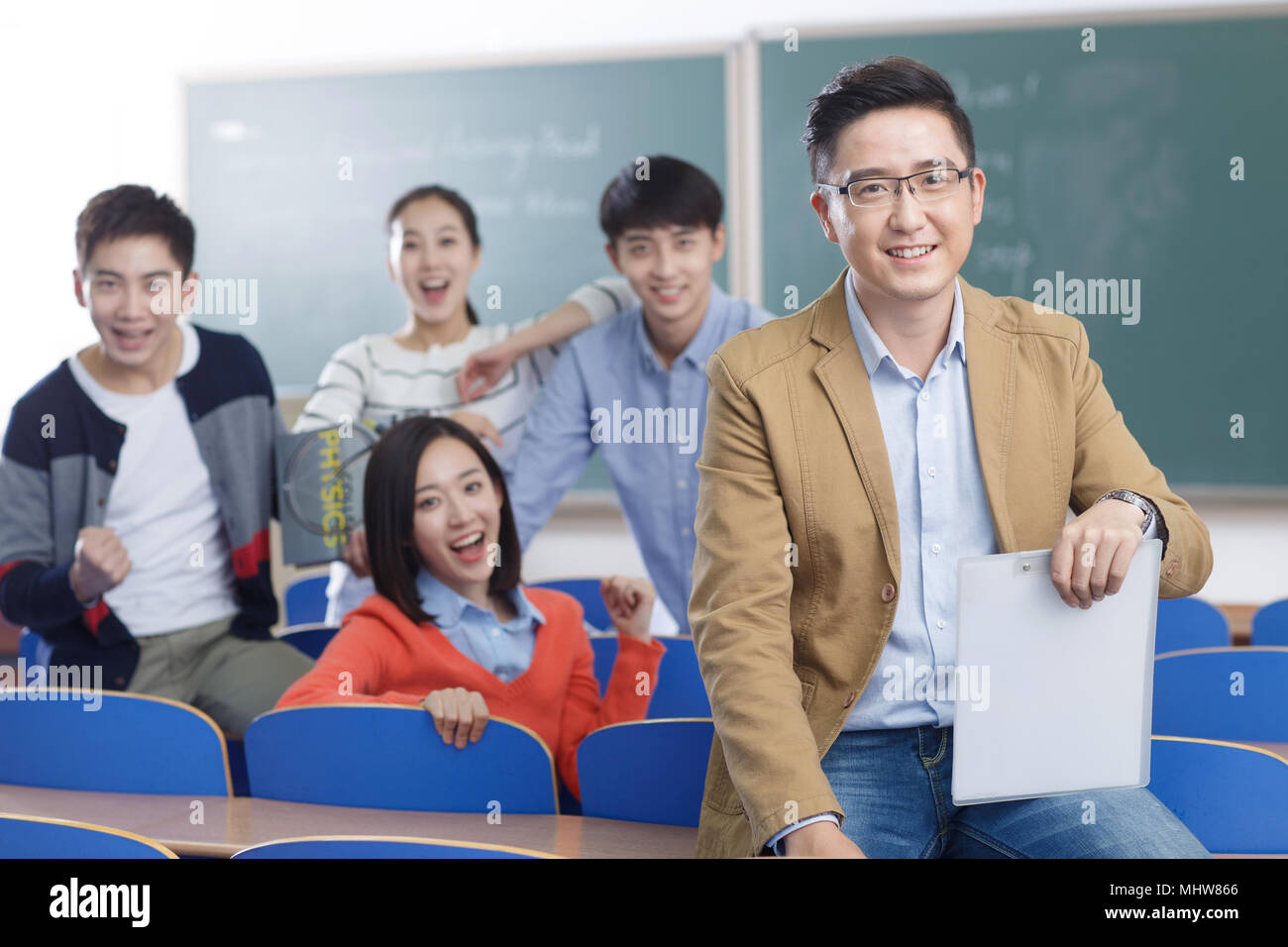 The teacher and students Stock Photo - Alamy