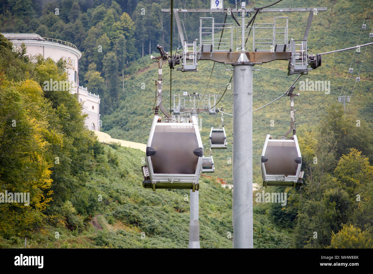 Photo of funicular in mountain slope Stock Photo - Alamy