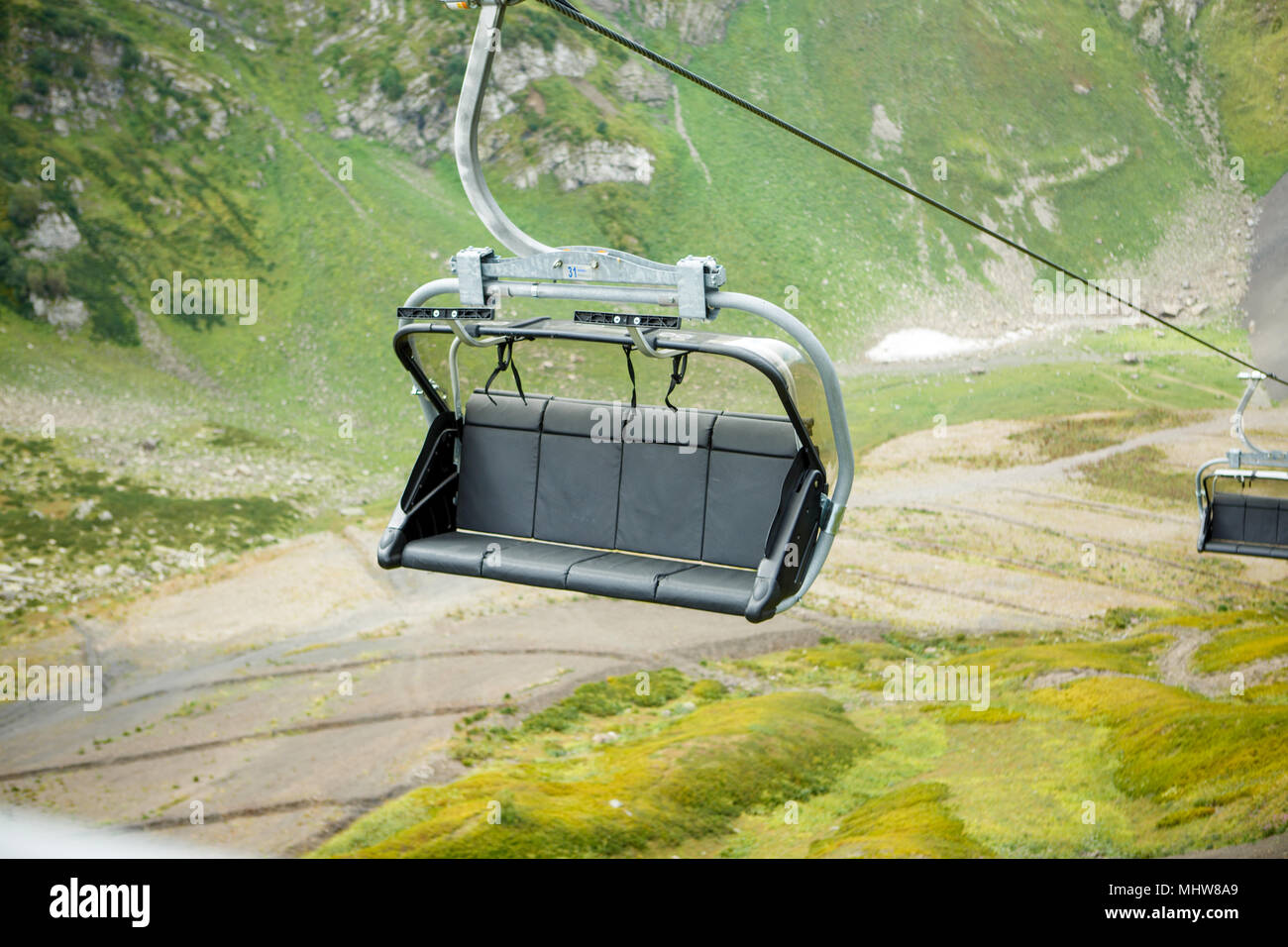 Image of funicular in mountain slope Stock Photo - Alamy