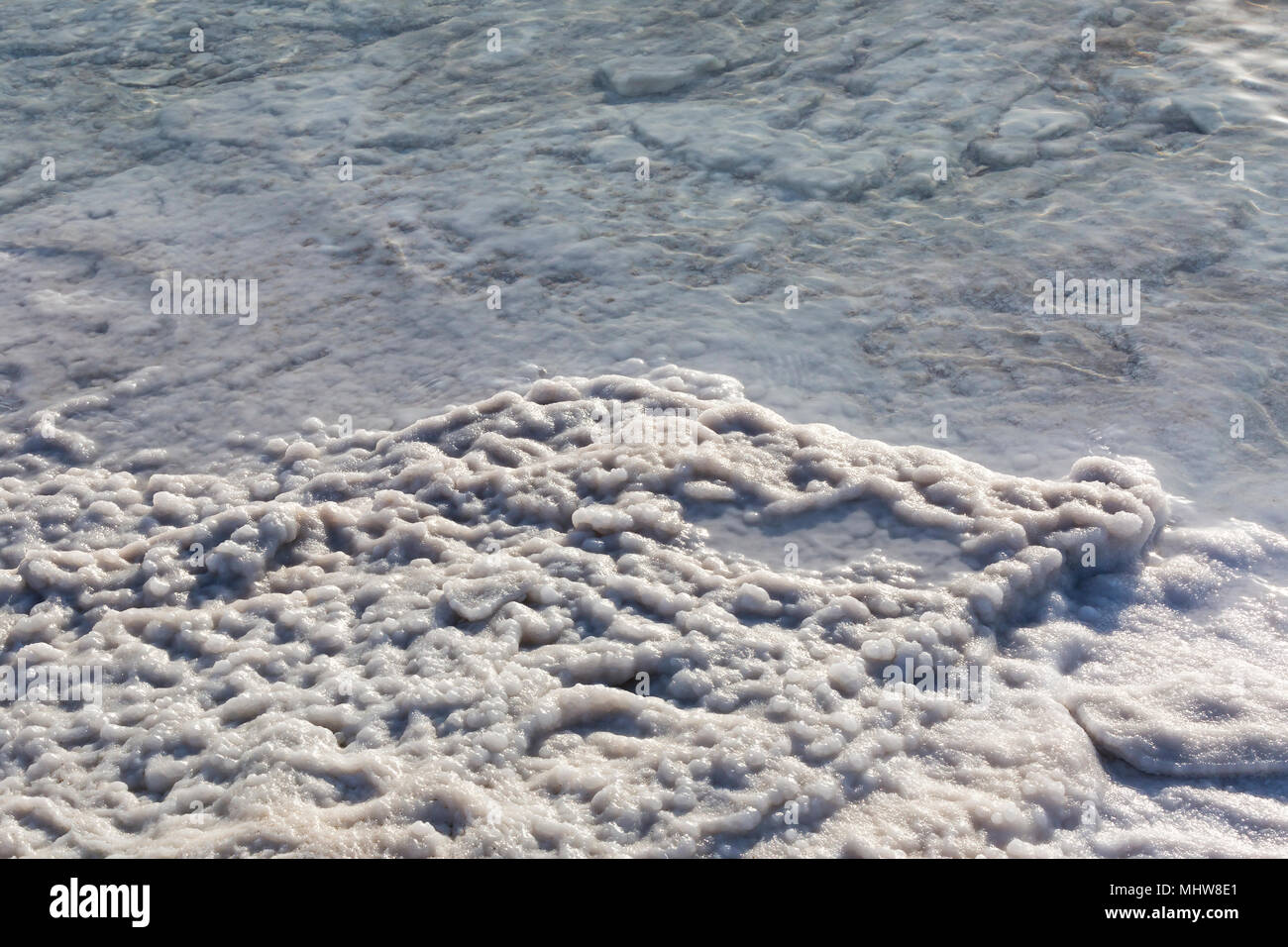 Dead Sea salt deposits stones white crystals Stock Photo - Alamy