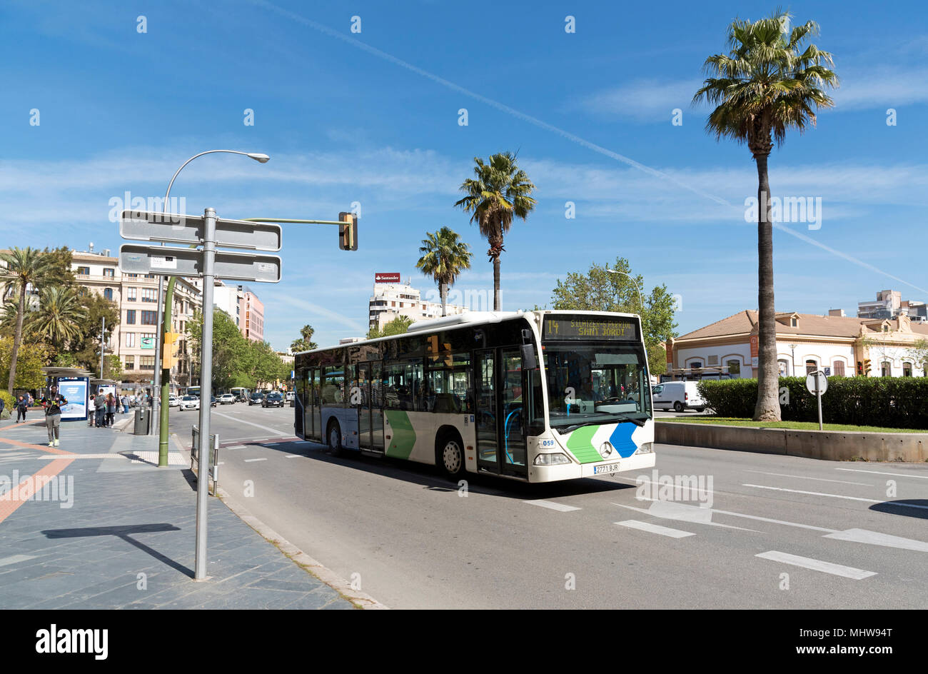 Palma, Mallorca, Spain. 2018. The Plaza Espanya outside the ...