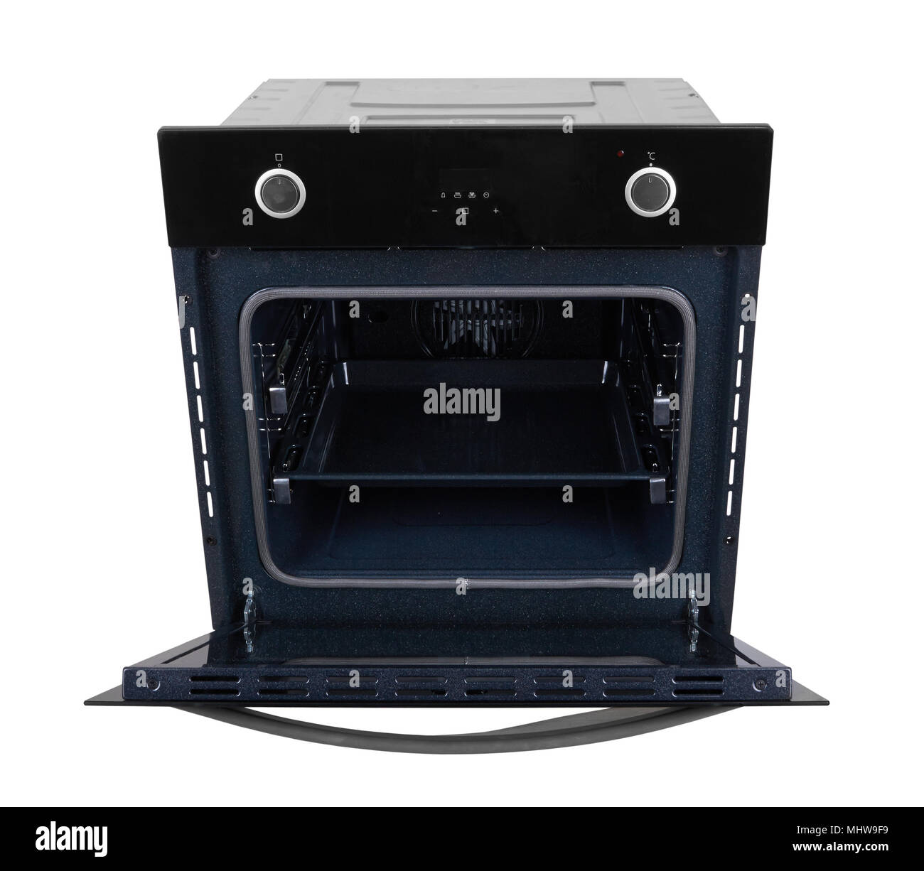 Inside of a stove oven isolated on white background Stock Photo - Alamy