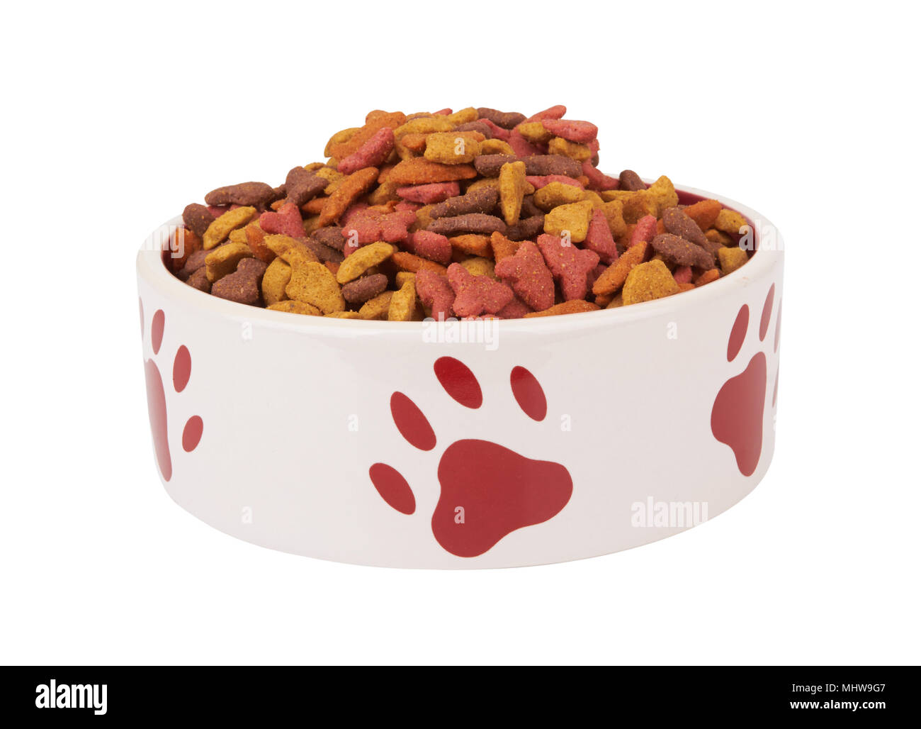 Pet food isolated on a white background Stock Photo - Alamy