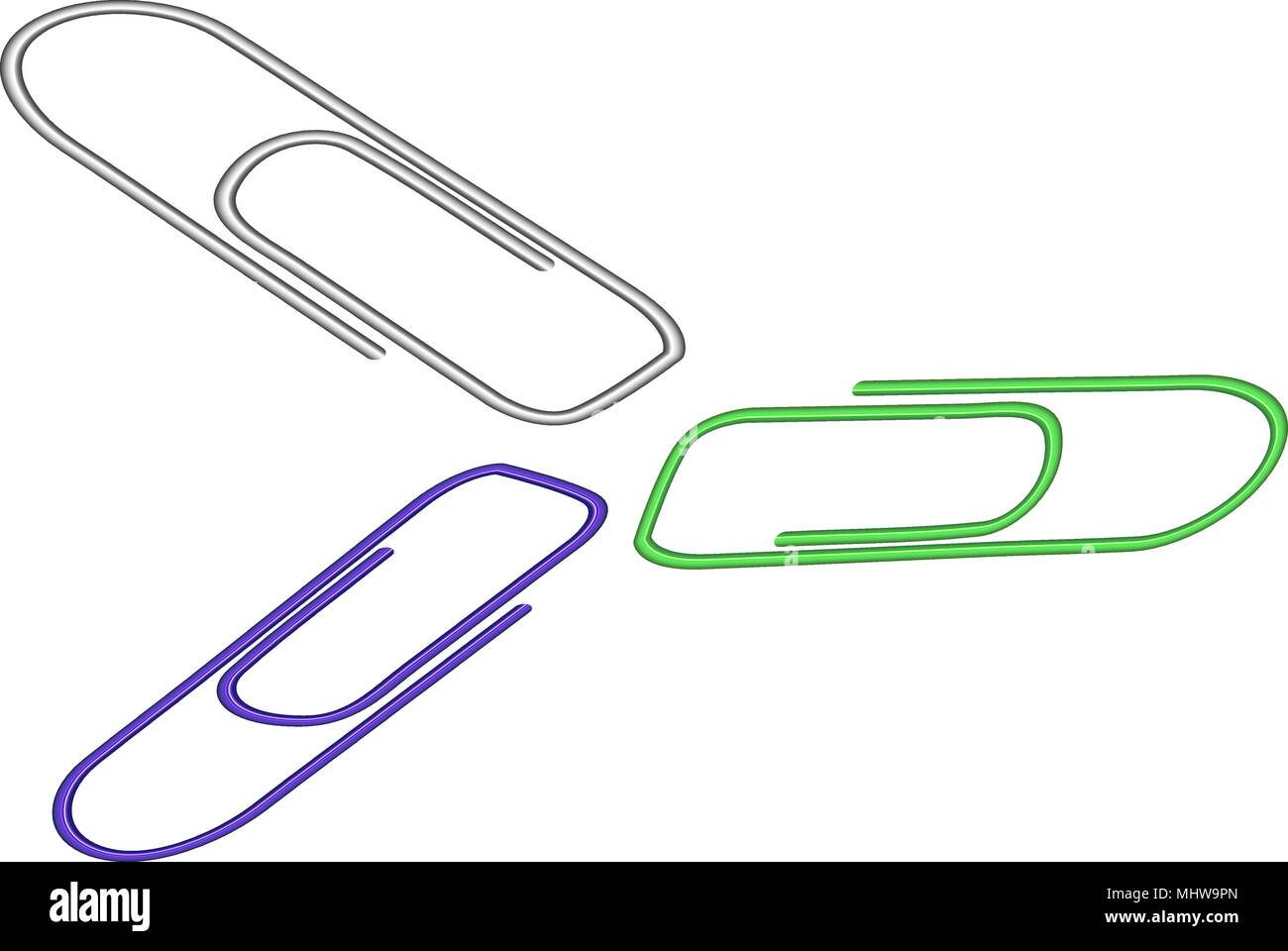 Paper clip business office Stock Vector Images - Alamy