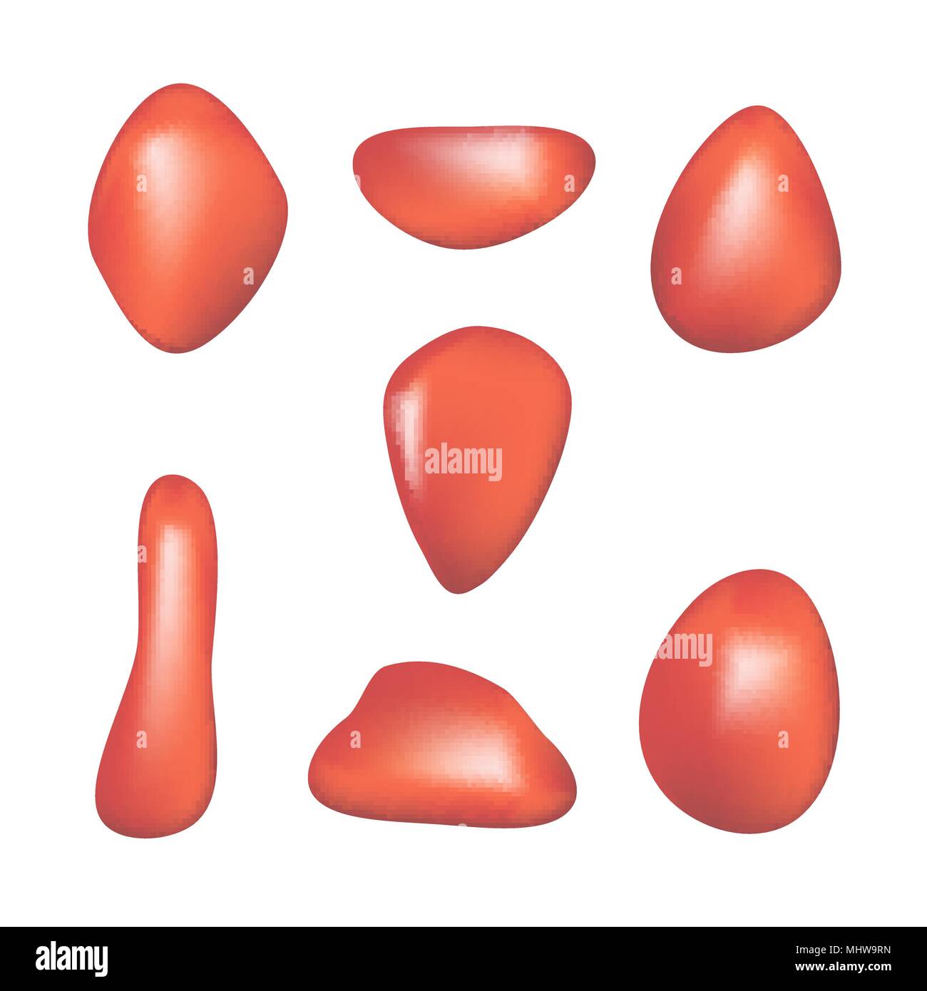 Blood drops set on white background Stock Vector Image & Art - Alamy