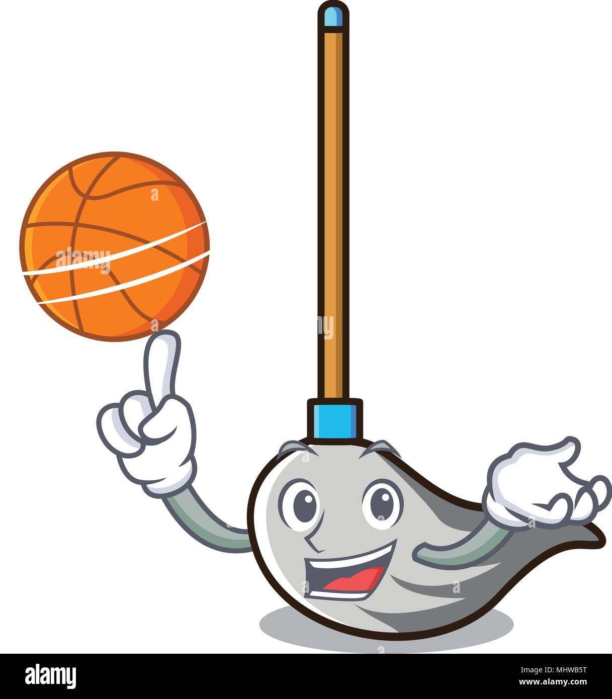 With basketball mop character cartoon style Stock Vector Image & Art ...