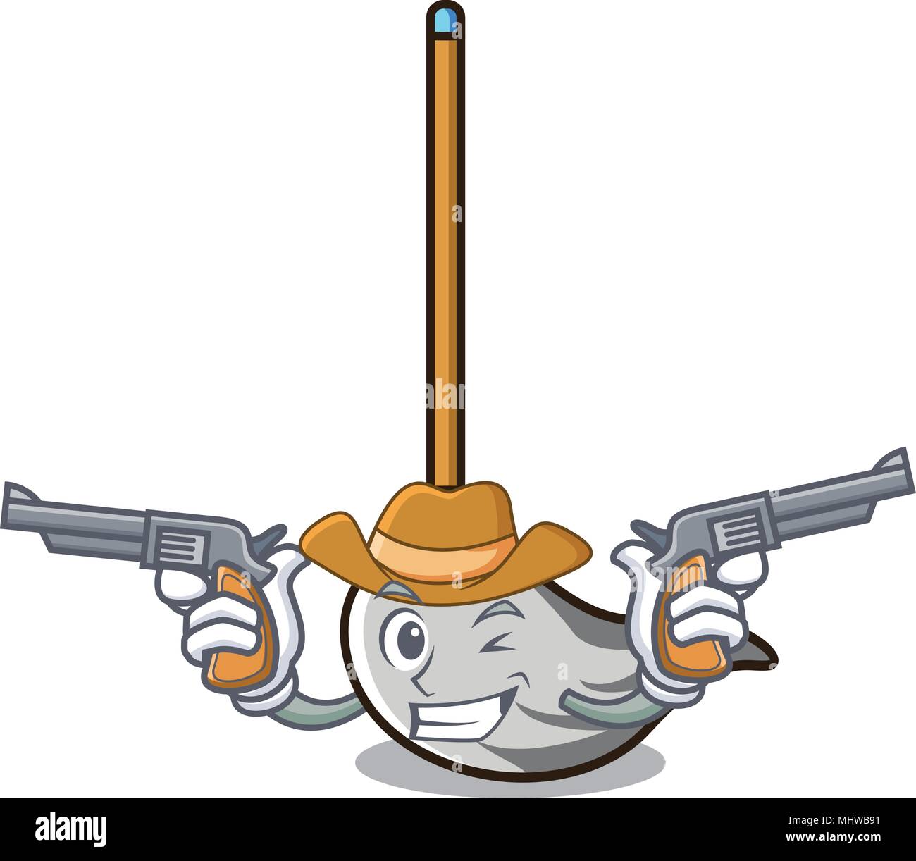 Cowboy mop character cartoon style Stock Vector Image & Art - Alamy