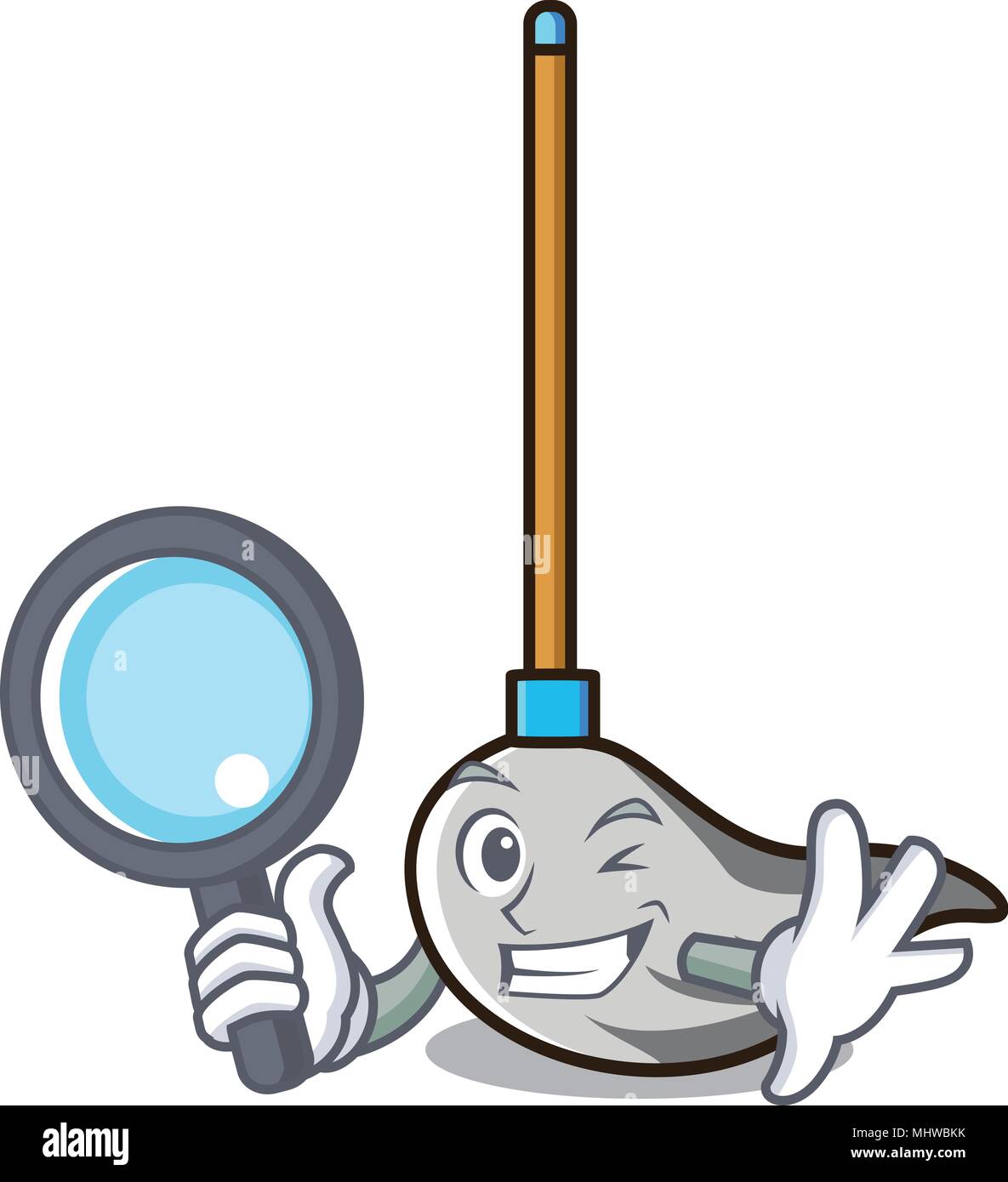 Detective mop character cartoon style Stock Vector Image & Art - Alamy