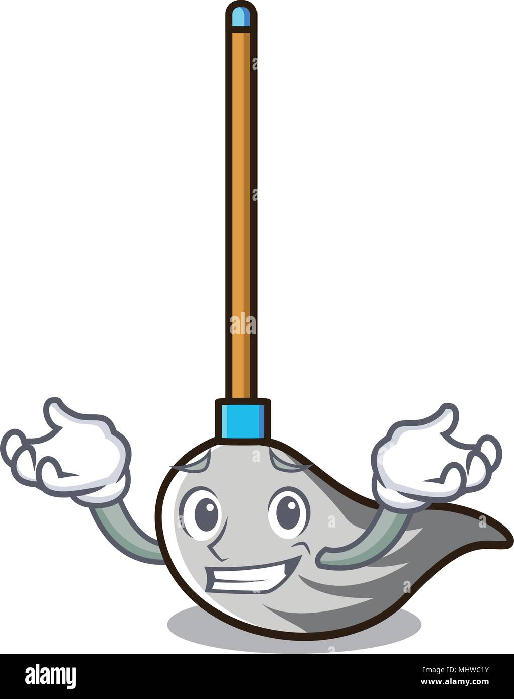 Grinning mop character cartoon style Stock Vector Image & Art - Alamy
