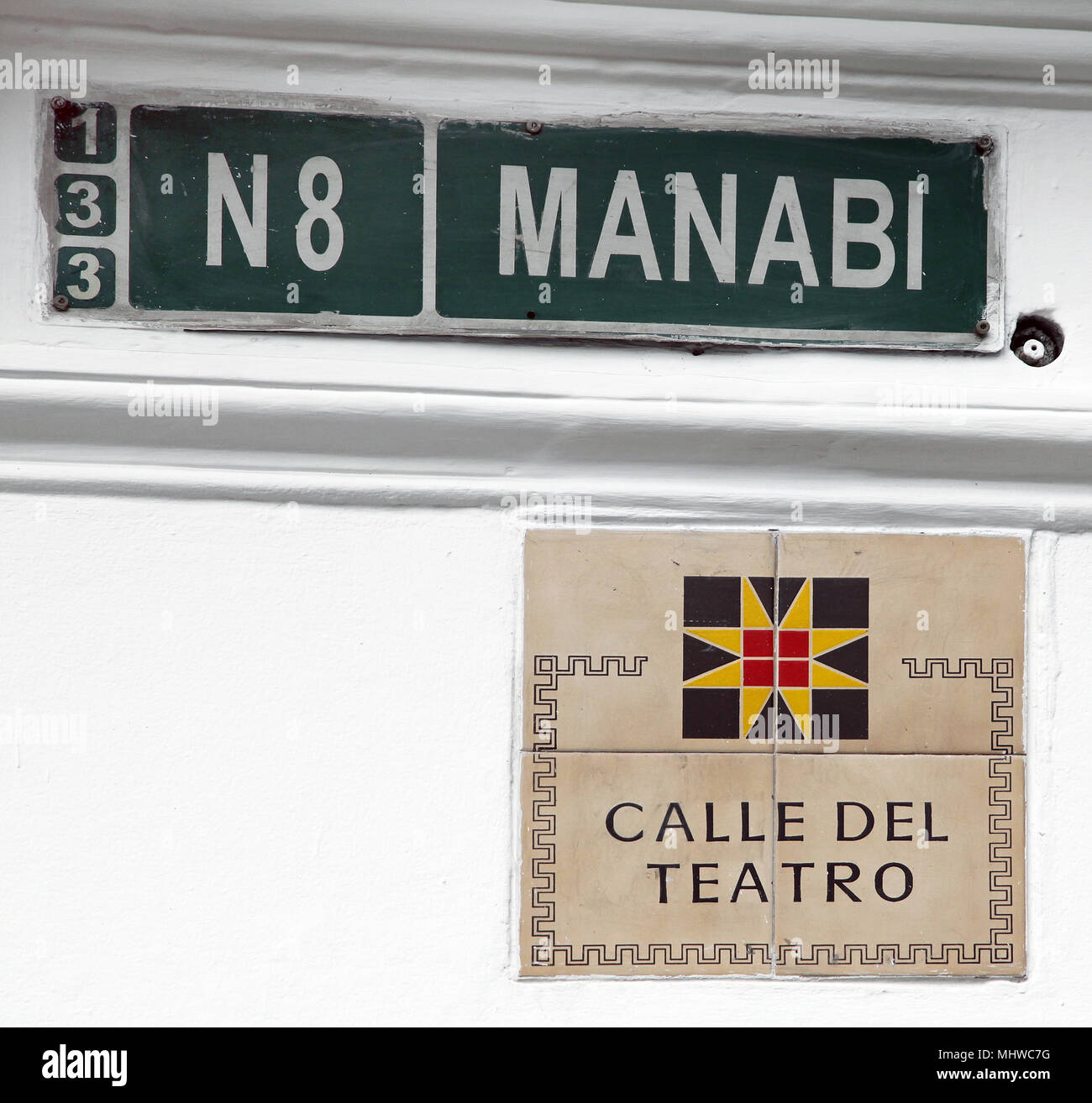 Old plaza sign hi-res stock photography and images - Alamy