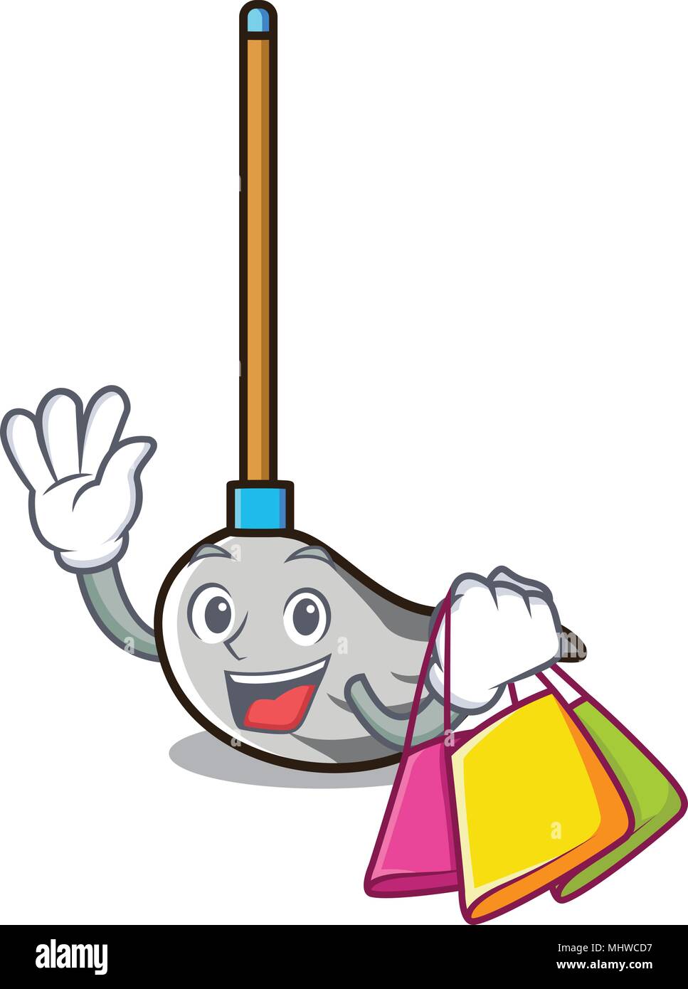 Shopping mop character cartoon style Stock Vector Image & Art - Alamy