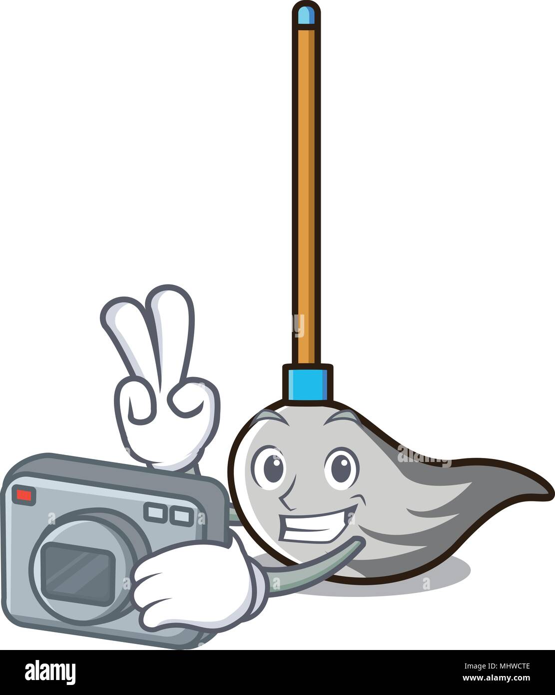 Photographer mop mascot cartoon style Stock Vector Image & Art - Alamy