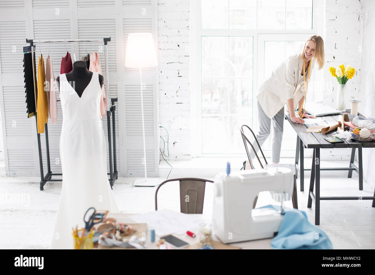 Admiring his work hi-res stock photography and images - Alamy
