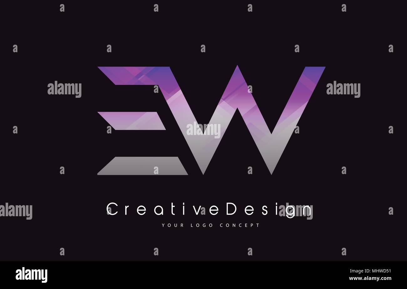 Ew letter logo hi-res stock photography and images - Alamy