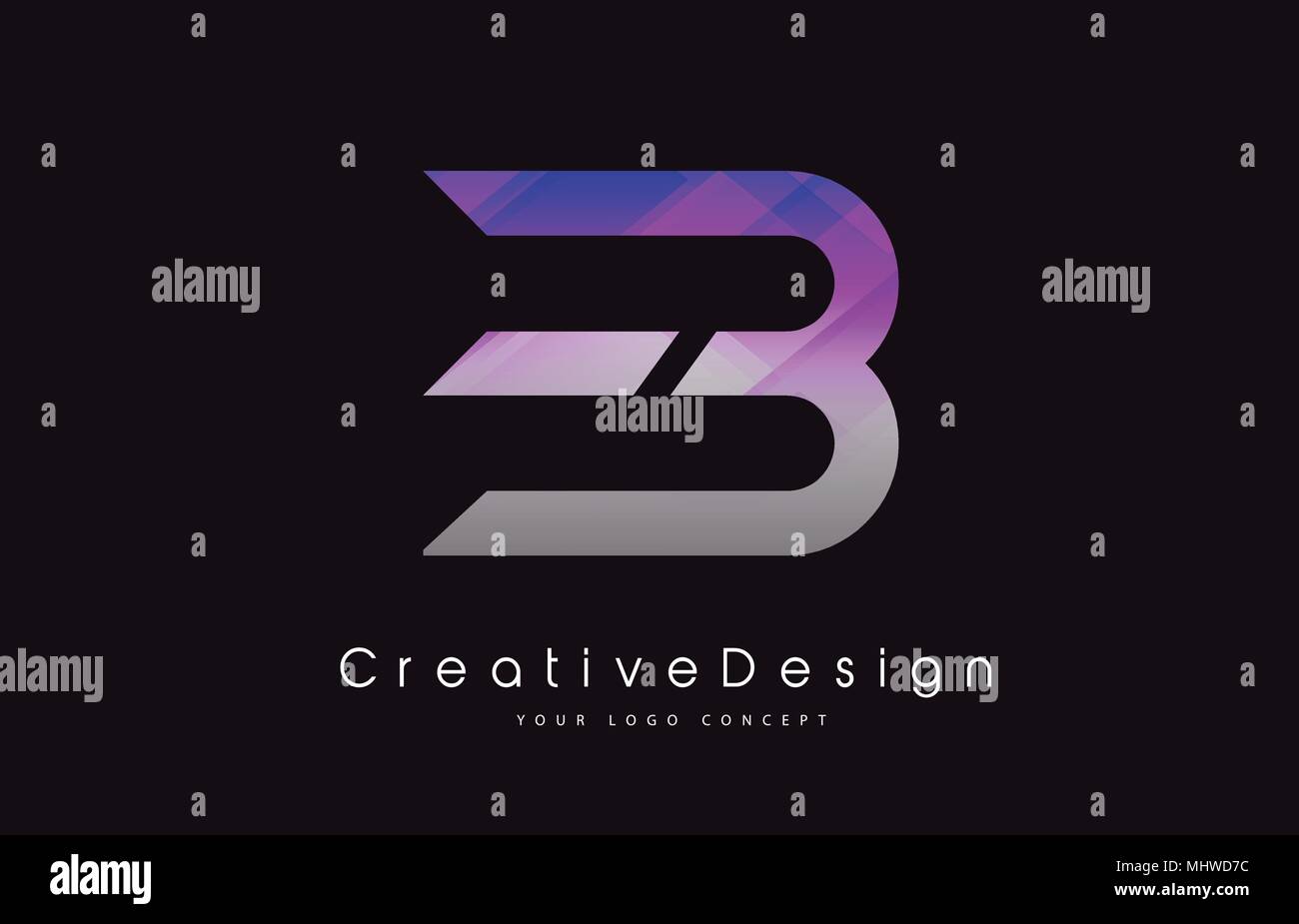 EB Letter Logo Design in Purple Texture Colors. Creative Modern Letters ...