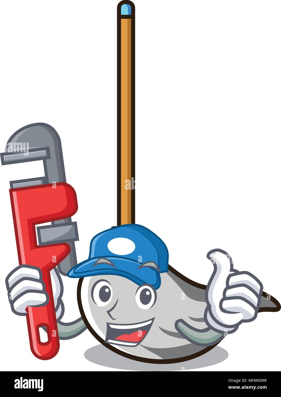 Plumber mop mascot cartoon style Stock Vector Image & Art - Alamy