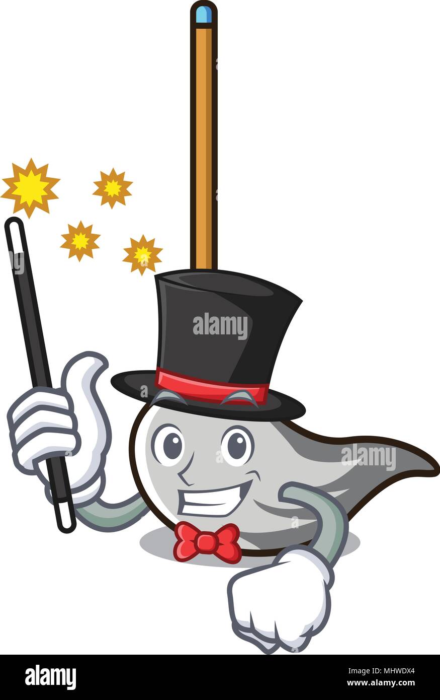 Magician mop mascot cartoon style Stock Vector Image & Art - Alamy