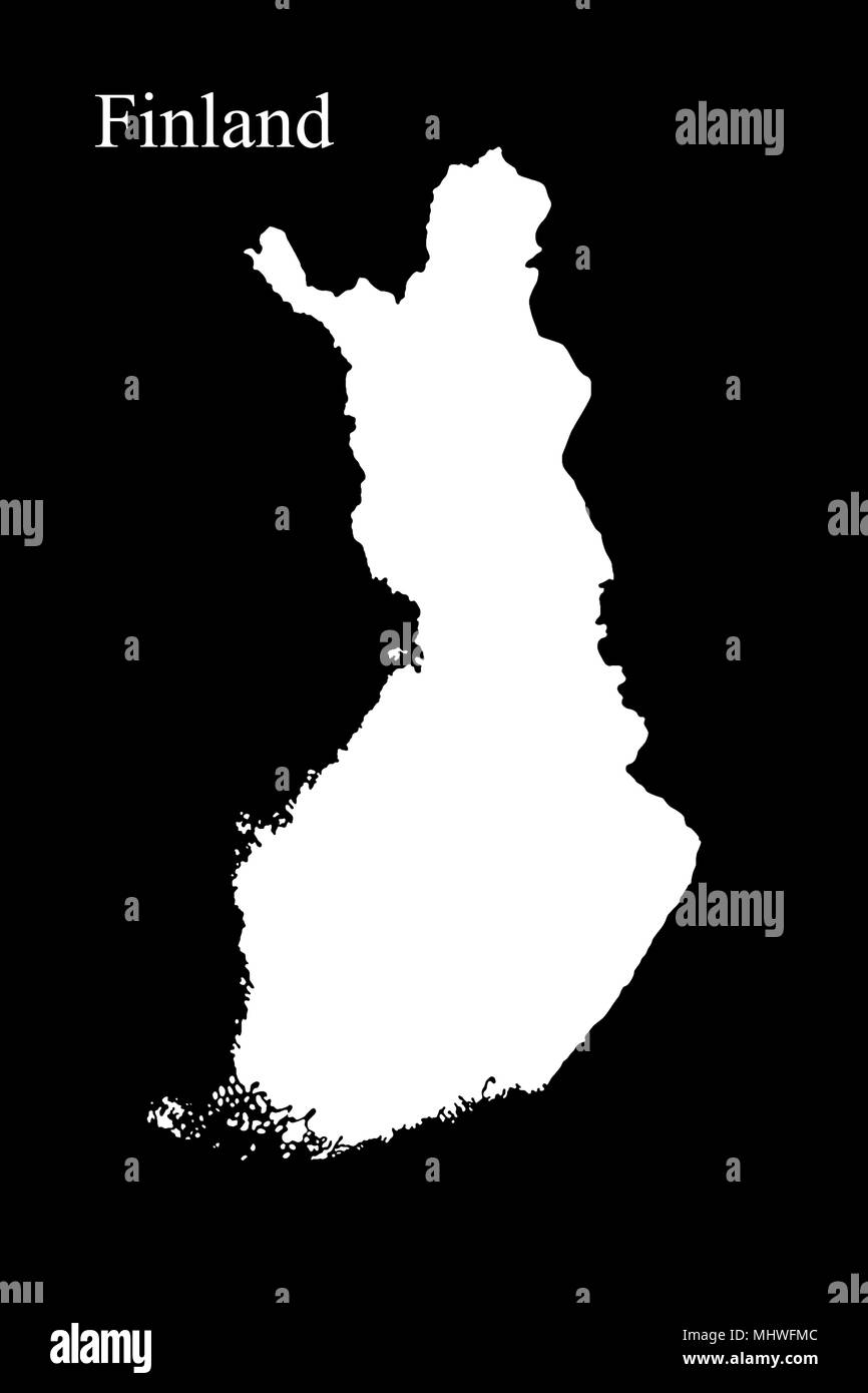 Finland borders map Black and White Stock Photos & Images - Alamy