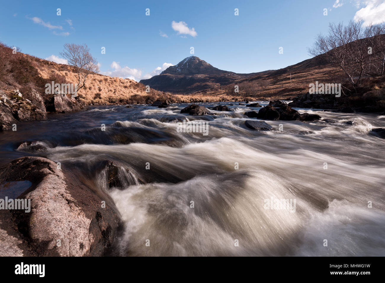 River Laxford and Ben Stack, Sutherland Stock Photo - Alamy
