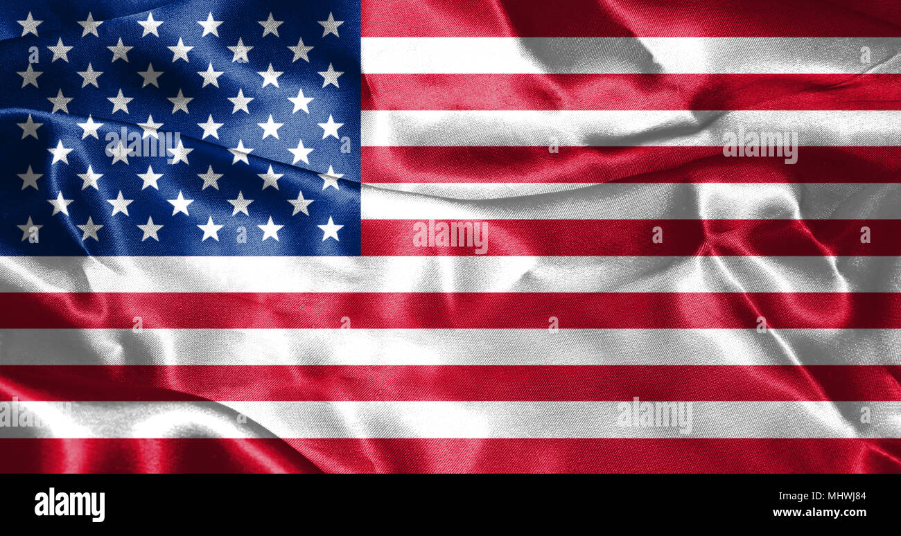 United States of America Flag In Original Colors and Proportion 3D ...