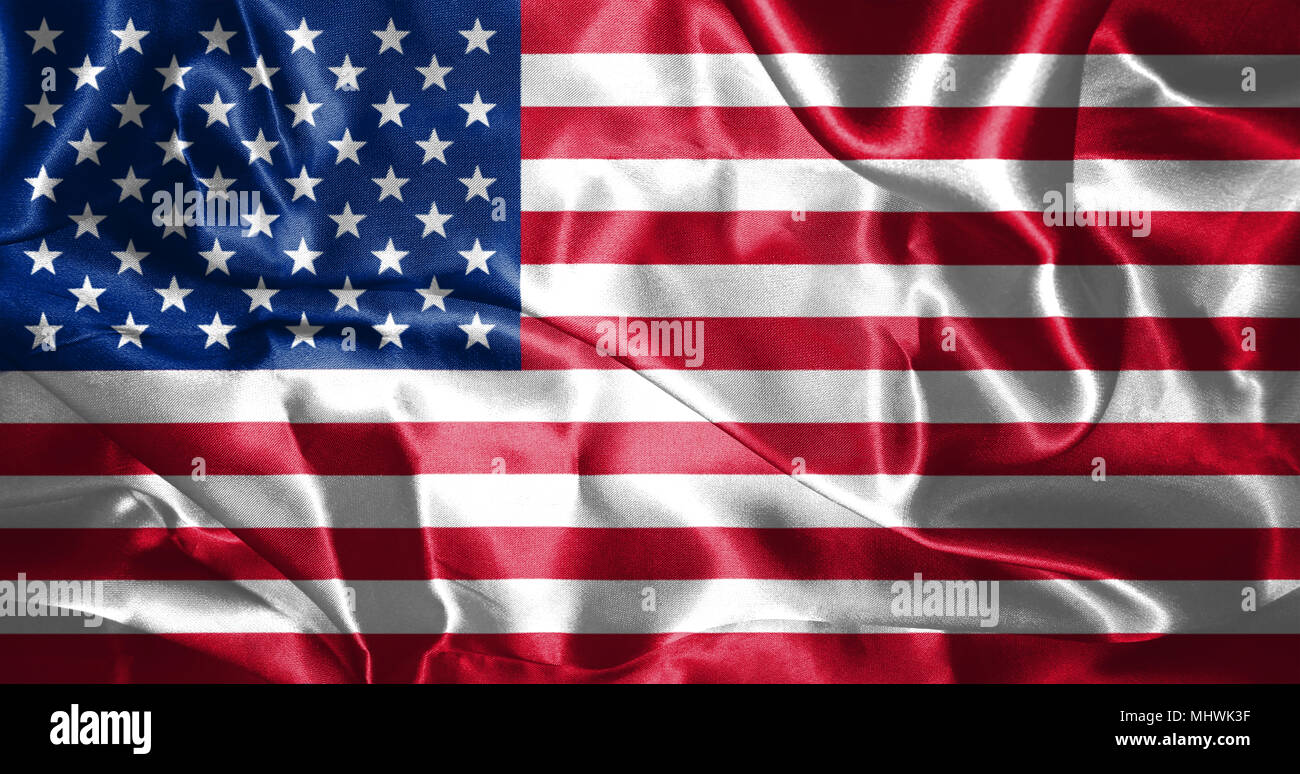 United States of America Flag In Original Colors and Proportion 3D ...