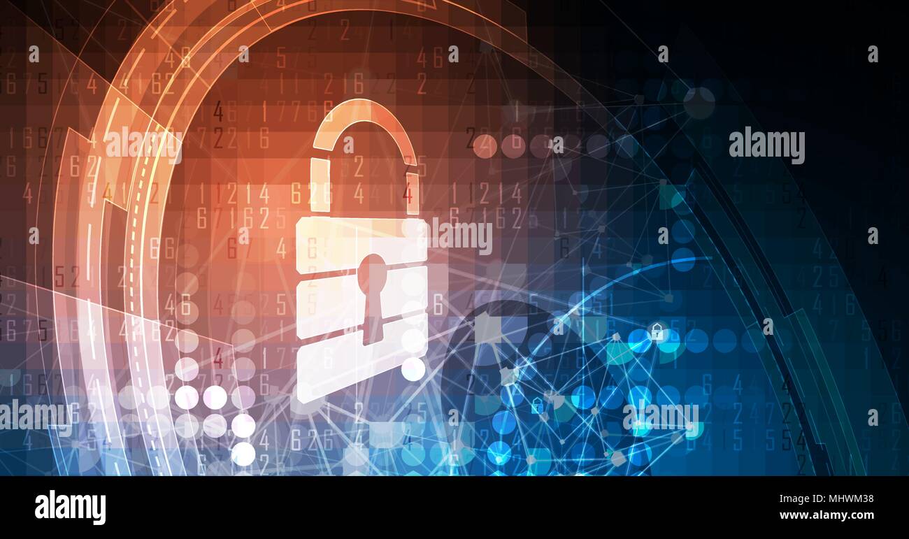 Technology security concept. Modern safety digital background ...