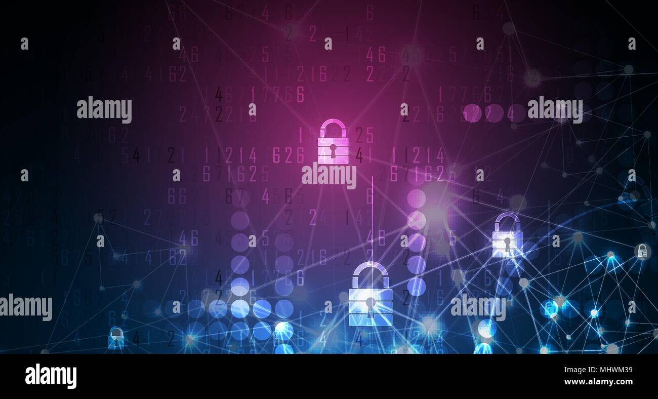 Technology security concept. Modern safety digital background ...