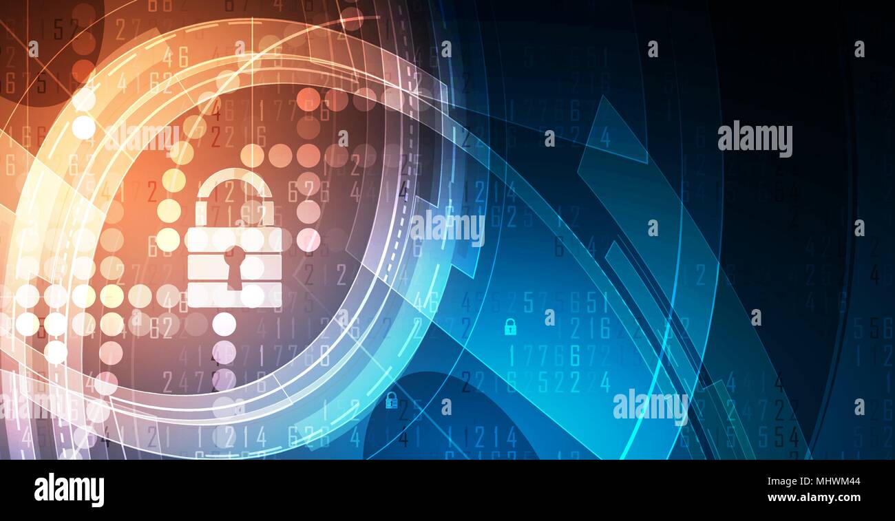 Technology security concept. Modern safety digital background ...