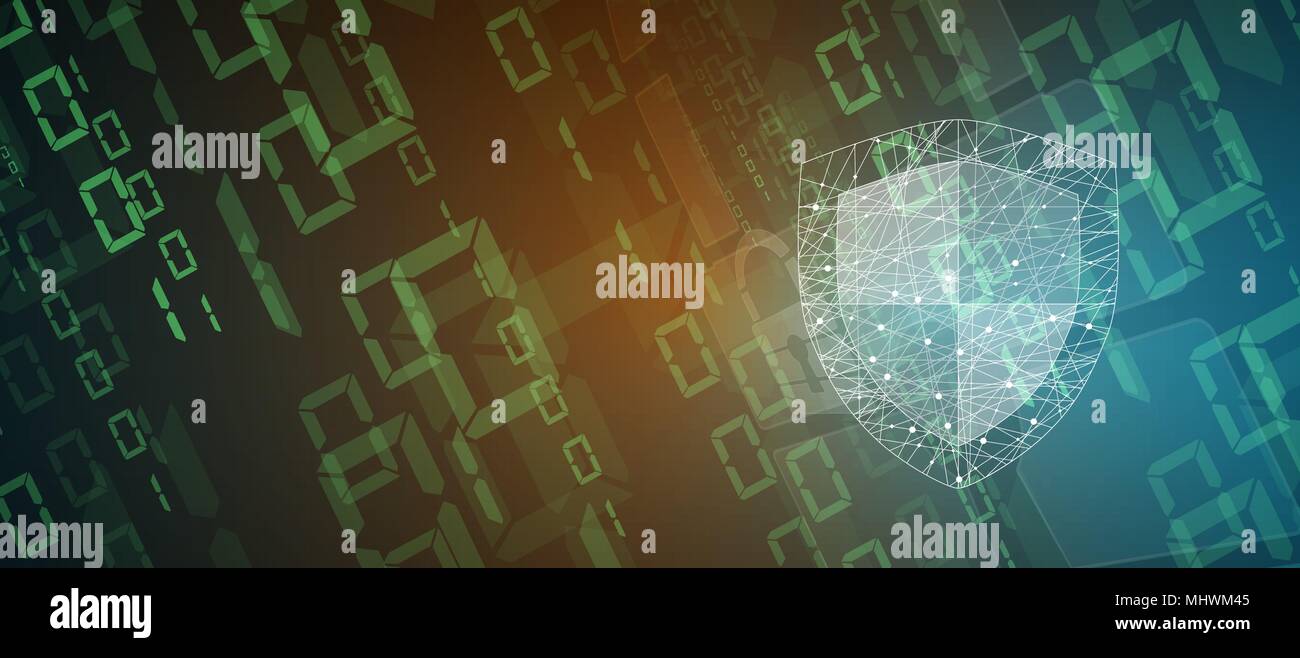 Technology security concept. Modern safety digital background. Protection system Stock Vector ...