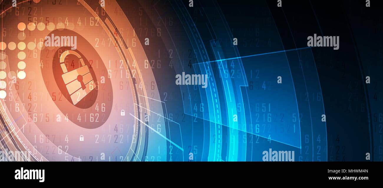 Technology security concept. Modern safety digital background ...