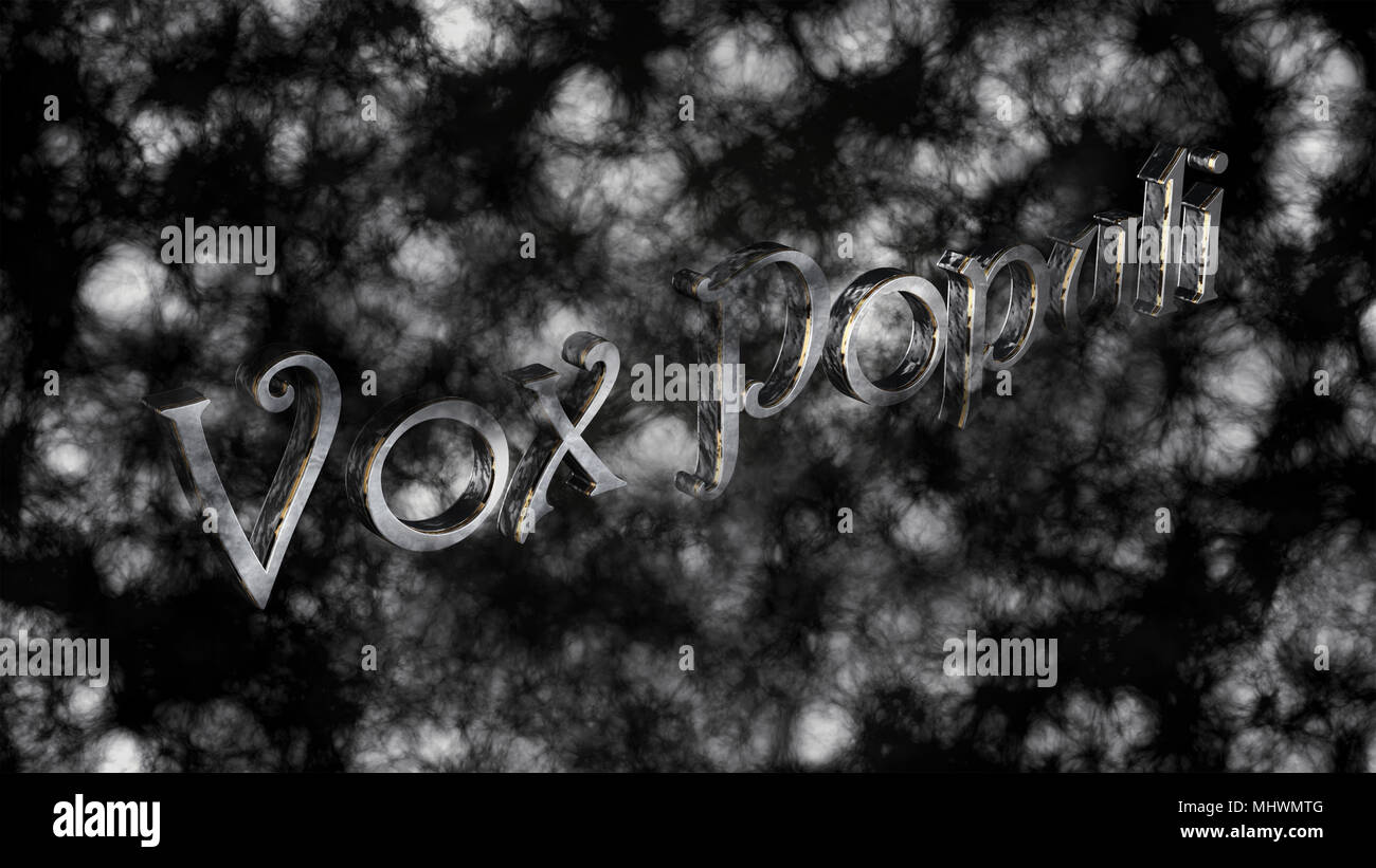 Vox Populi Latin Phrase That Means The Voice Of The People On Black ...