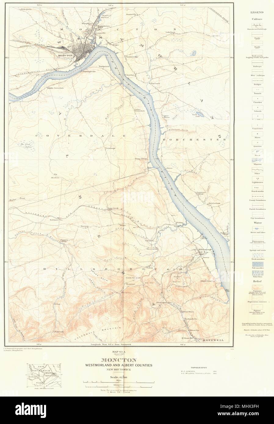 CANADA. Moncton Westmorland & Albert counties New Brunswick. Geology ...