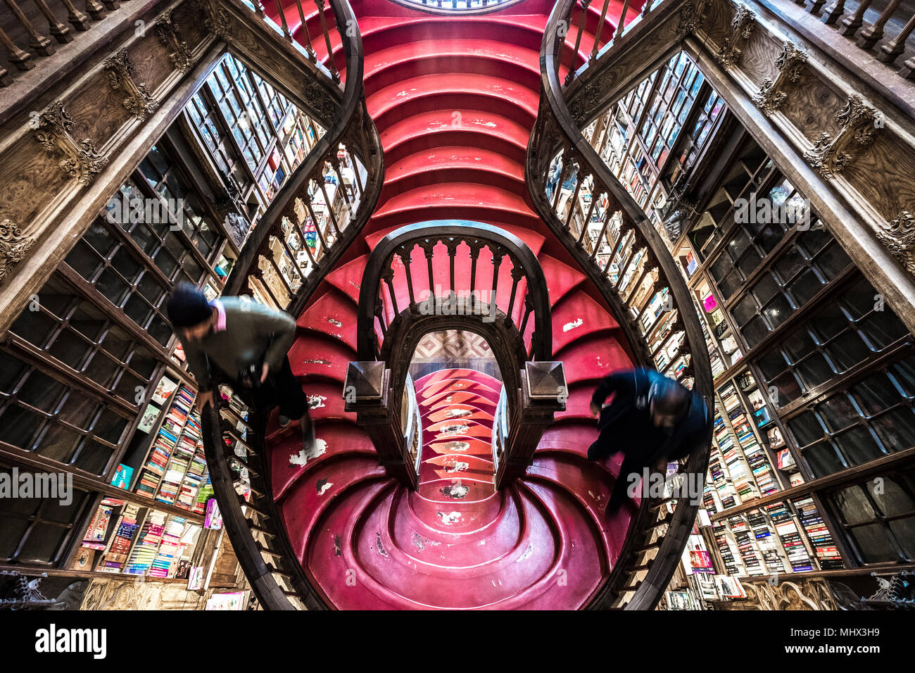 Staircase of the lello and irmao bookstore hi-res stock photography and ...