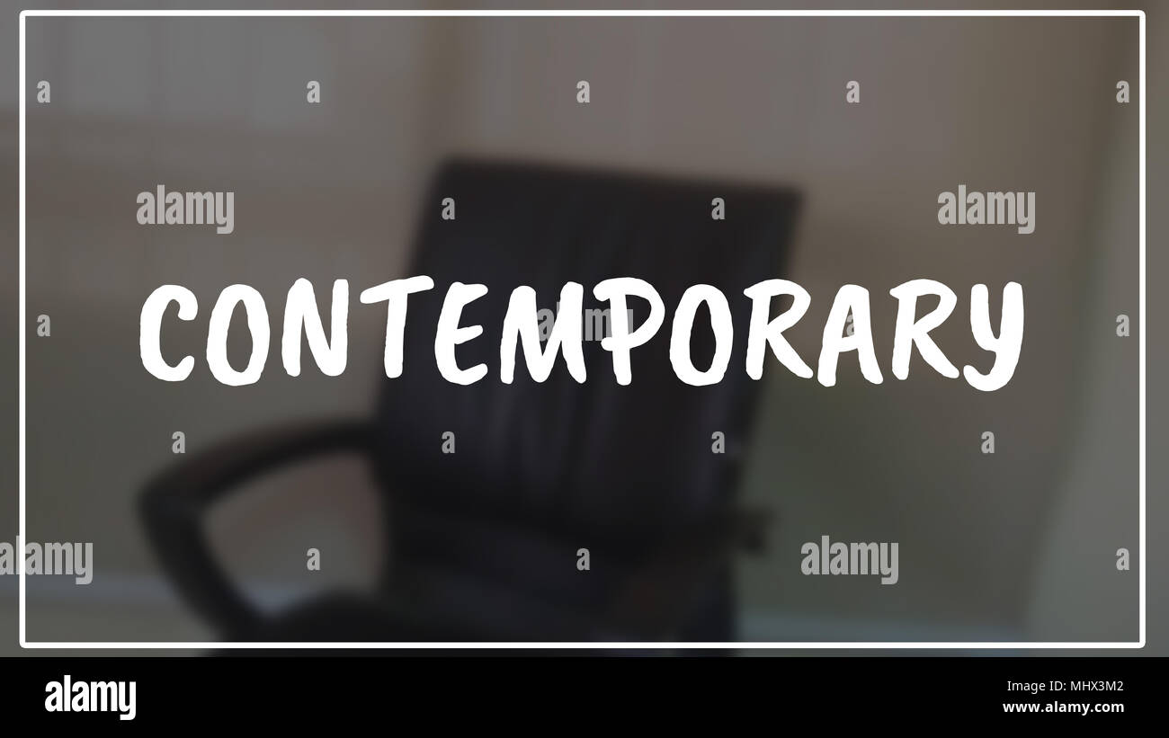 Contemporary word with business blurring background Stock Photo - Alamy