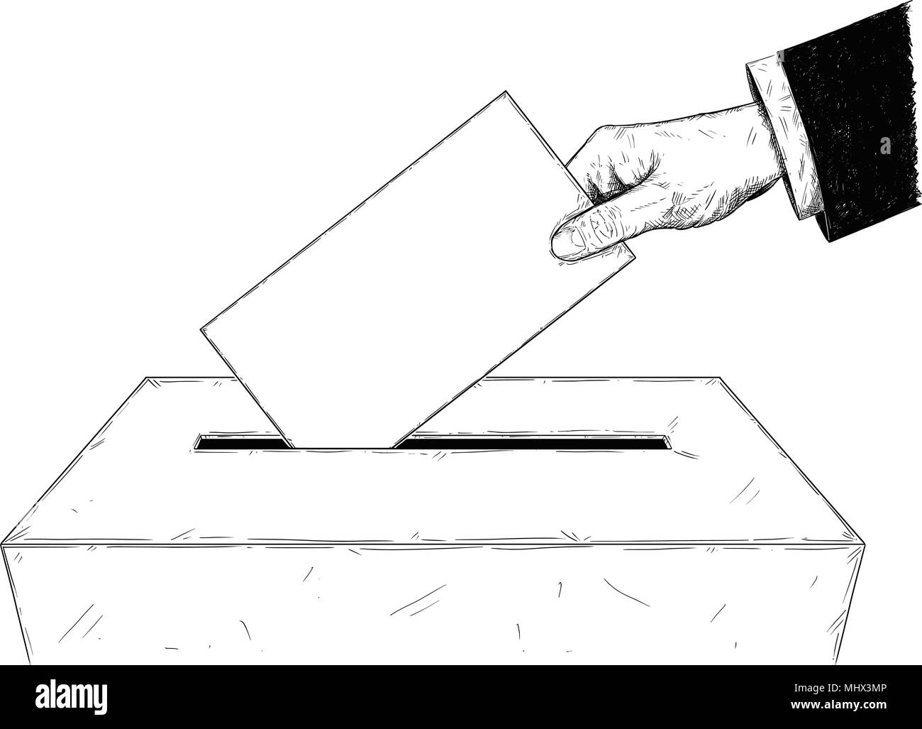Hand drawn vector drawing voting ballot Stock Vector Images - Alamy