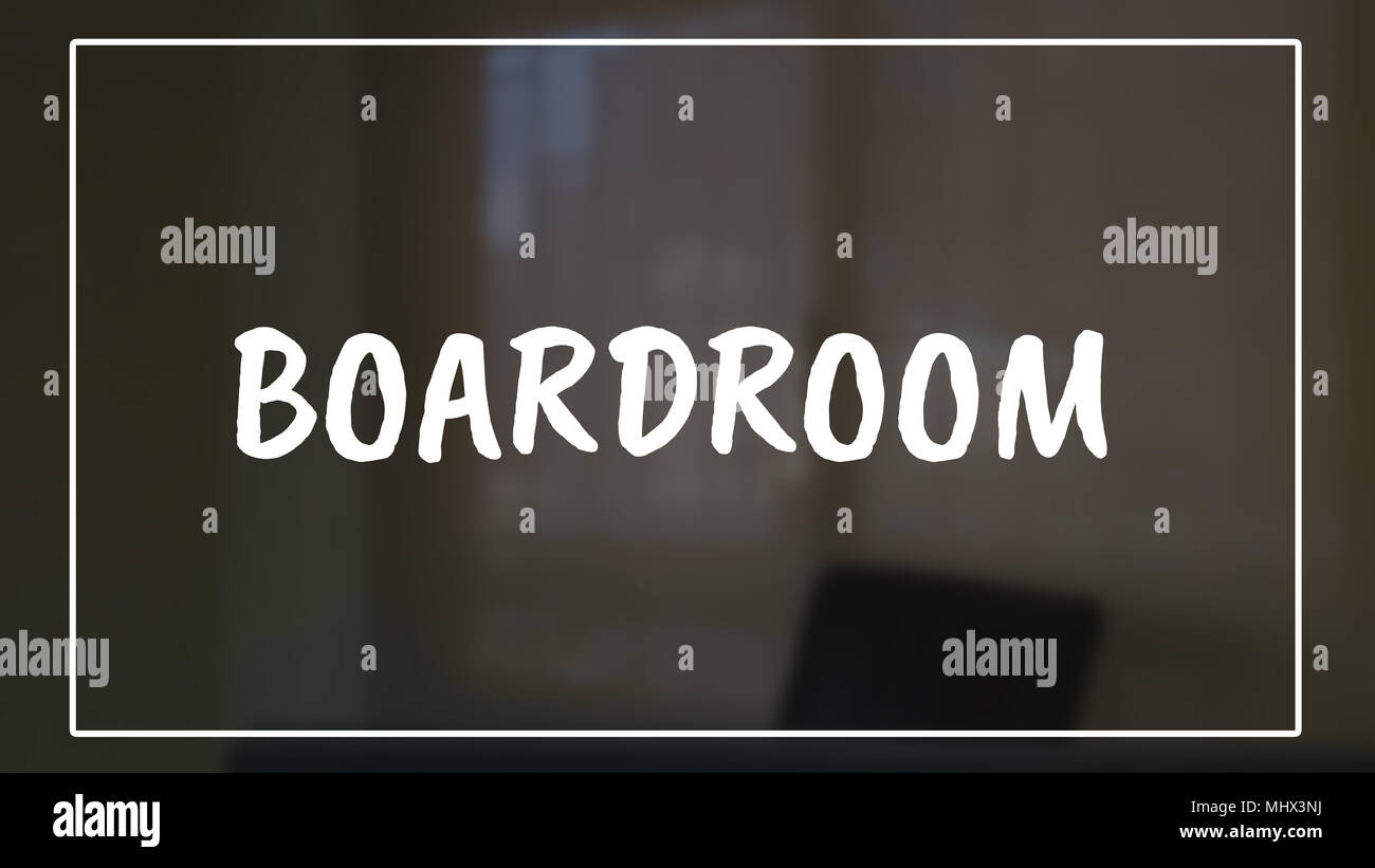 Boardroom word with business blurring background Stock Photo - Alamy