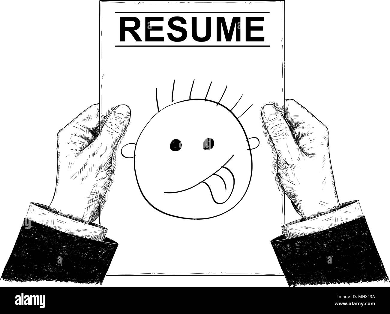 Vector Artistic Illustration or Drawing of Hands of Businessman Holding ...