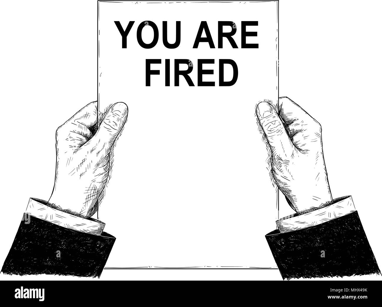 Employment dismissal letter Stock Vector Images - Alamy