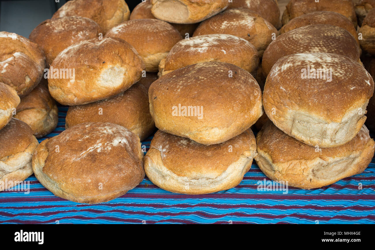 Traditional Turkish style made bread loaf Stock Photo - Alamy