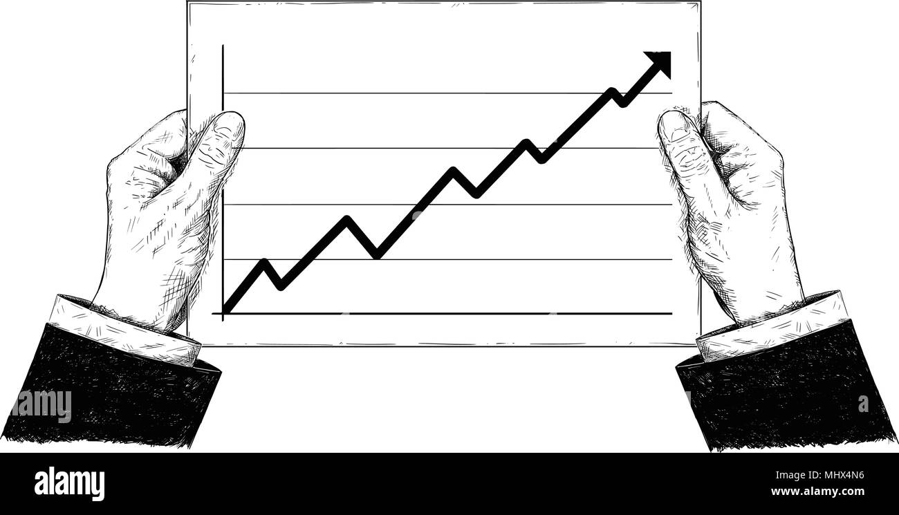 Vector Artistic Illustration or Drawing of Hands Holding Document With ...