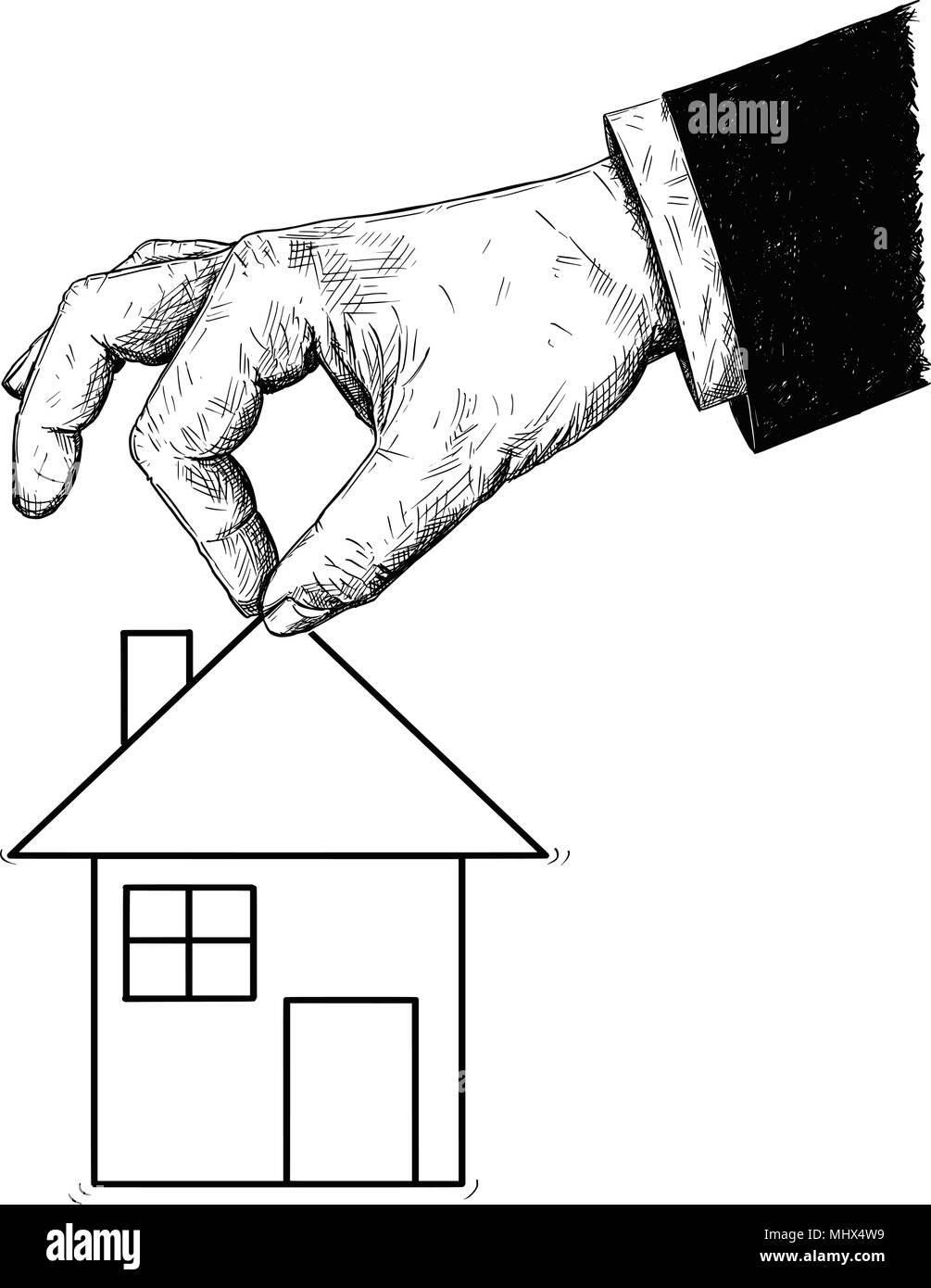 Vector Artistic Illustration or Drawing of Businessman Hand Offering ...