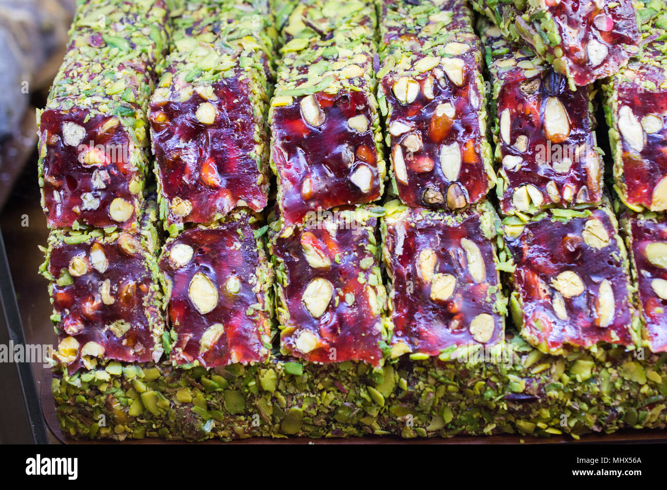 Load of traditional turkish delight lokum candy Stock Photo - Alamy