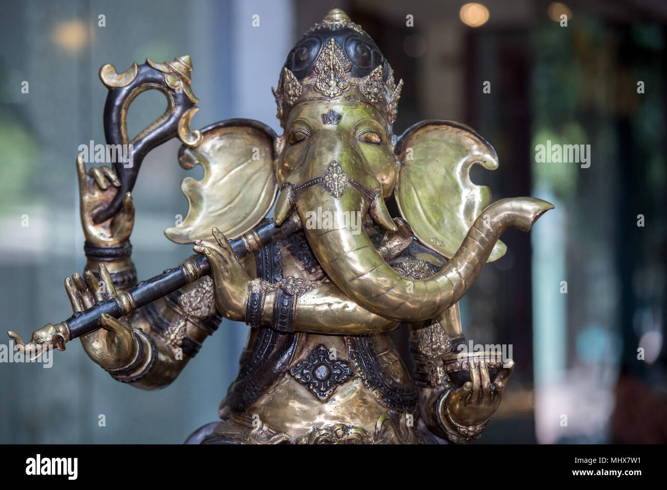 ganesh statue inside a temple close up detail Stock Photo - Alamy