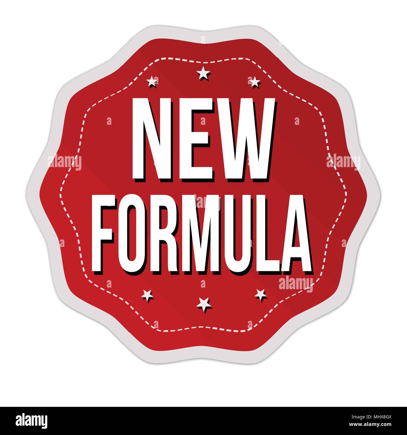 New formula label or sticker on white background, vector illustration ...